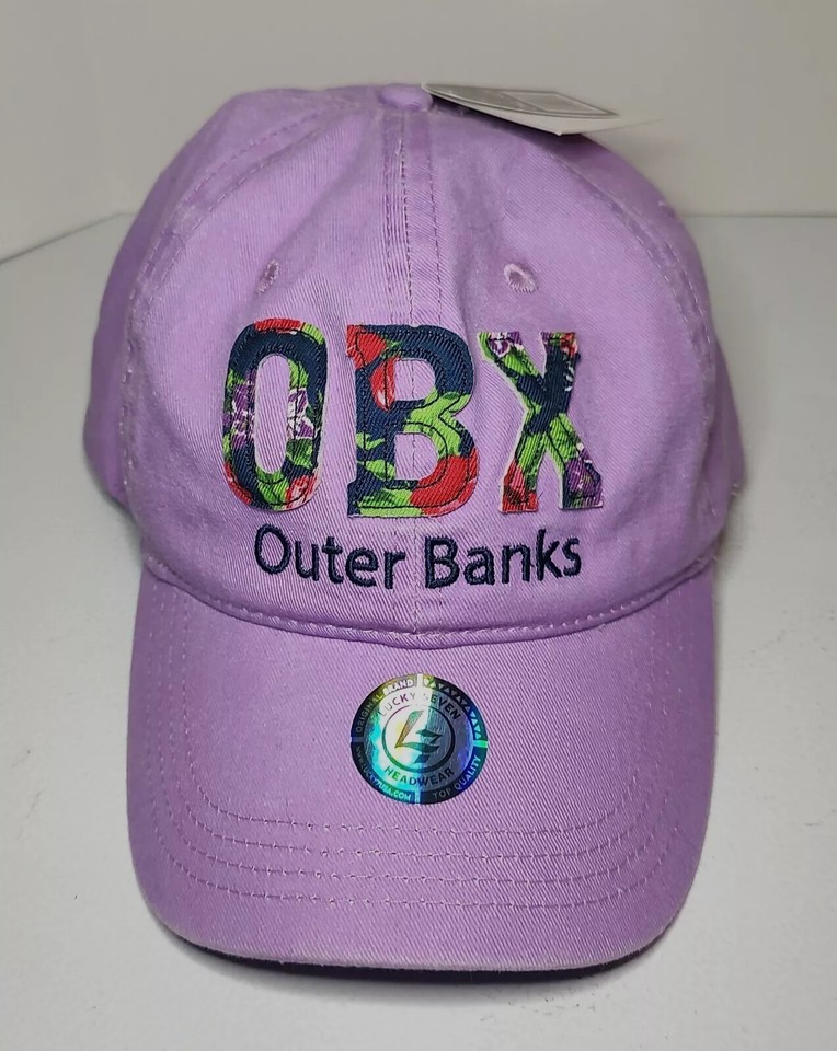 Lucky Seven Headwear Outer Banks Hat Adjustable Lavender OBX Ball Cap ...