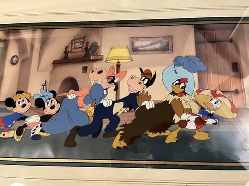 Disney Hand Painted Cel LE Of 500 Mickey Mouse - Donald Duck-Clarabelle ...