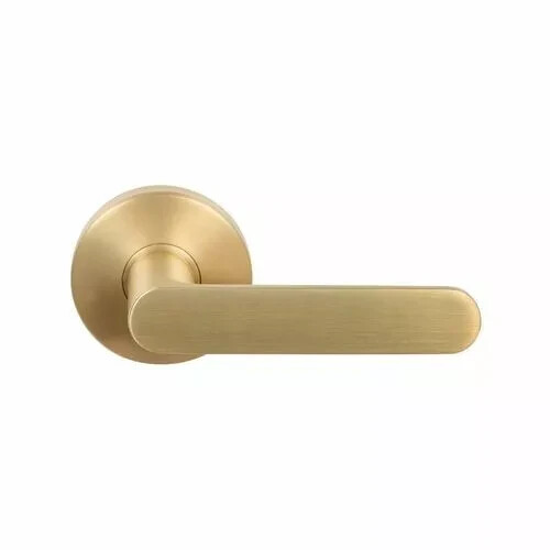 Ikonic Oslo Brushed Brass Passage Lever Set , Suits door thickness 35 ...