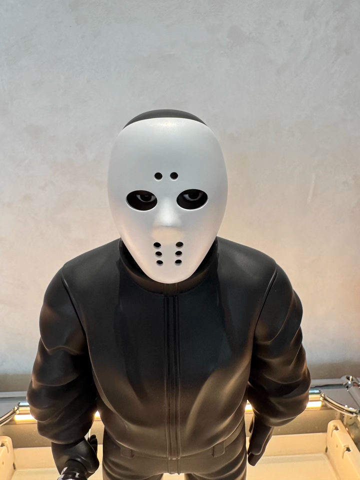 Kanye West Vulture Listening Party Black outfit with 2 Mask Figure ...
