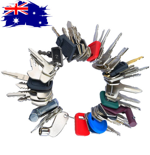56 Heavy Construction Equipment Digger Key Set Cat Case J.D Komatsu JCB ...