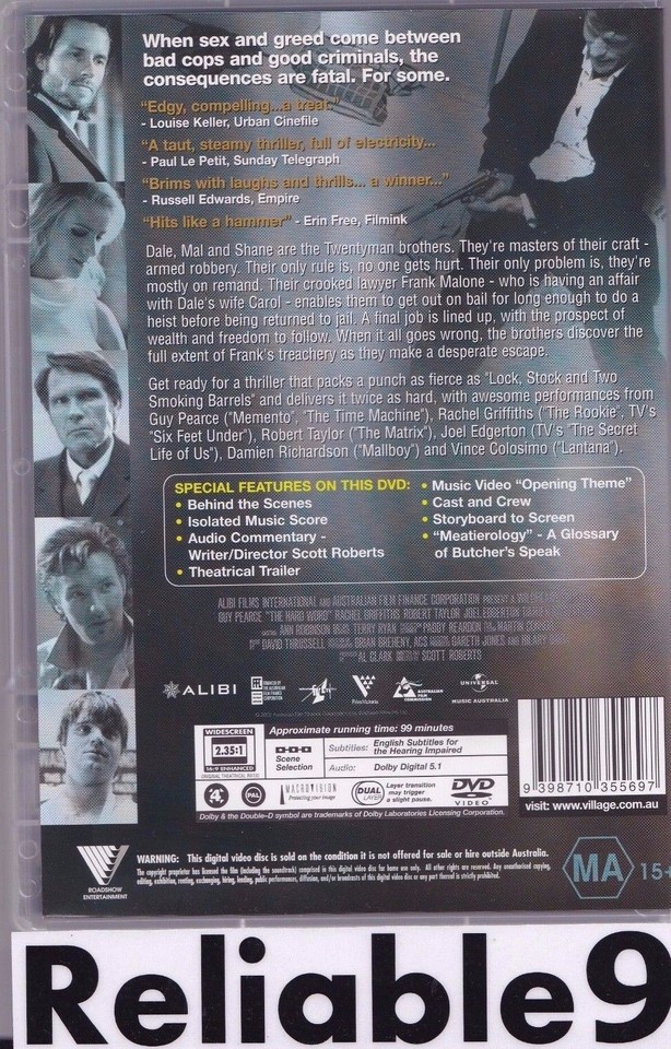 Guy Pearce+Rachel Griffith - The Hard word Widescreen DVD +Special ...