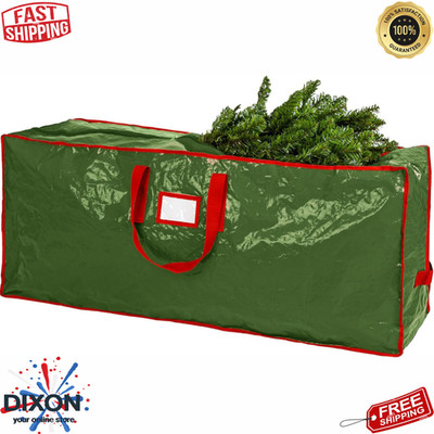 Christmas Tree Storage Bag Green Tarp 48"x15"x20" Waterproof Zipper ...