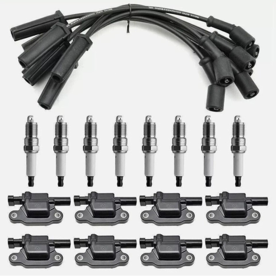8 Pack New UF413 Ignition Coil & 41-110 Spark Plug & 9748UU Wire for ...