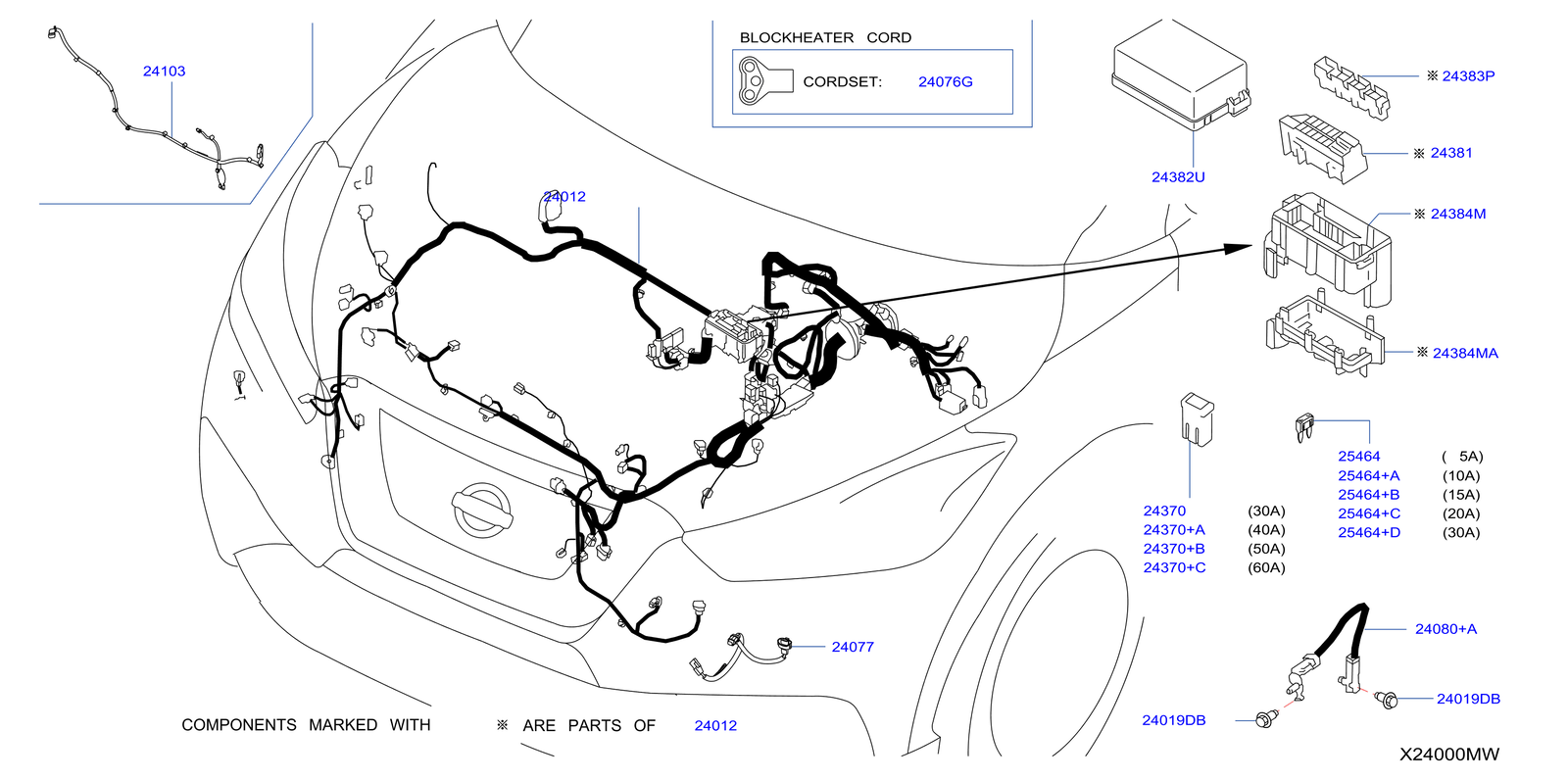 Genuine Nissan Harness Main 24010-5RW1A for sale online | eBay