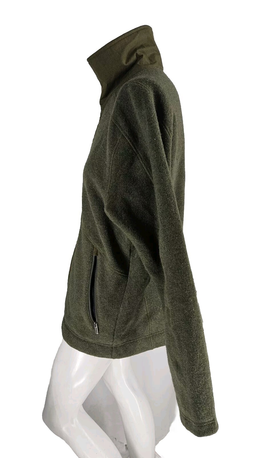 4222 Nau Jacket Mens Fleece Wool Nylon Military Green… - Gem