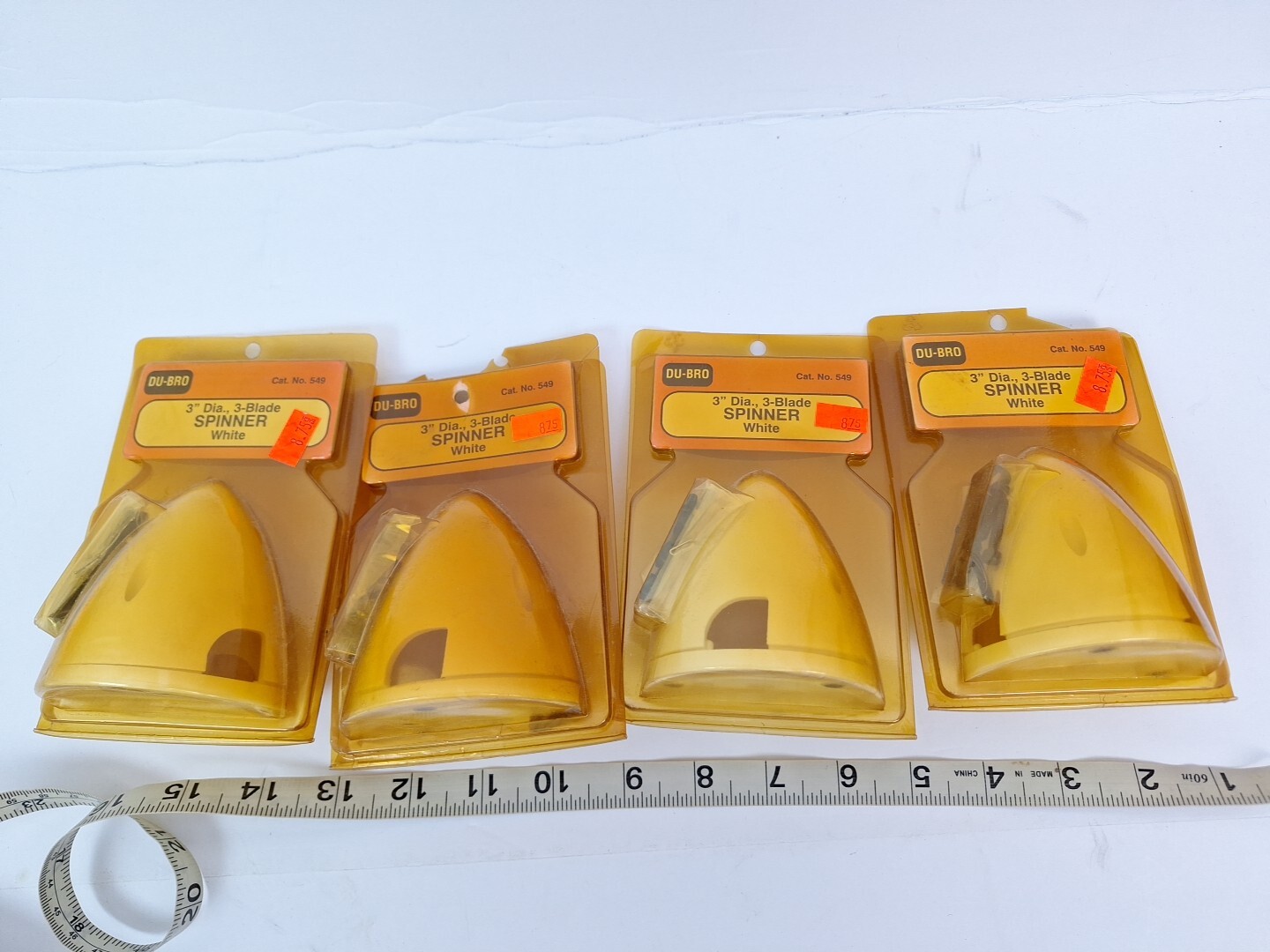 4 DU-BRO 3" Dia., 3-Blade Spinner White # 549 RC Airplane | eBay