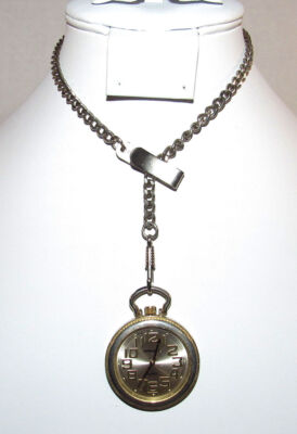 Affinity Gold Tone Pocket Watch w/Chain | eBay