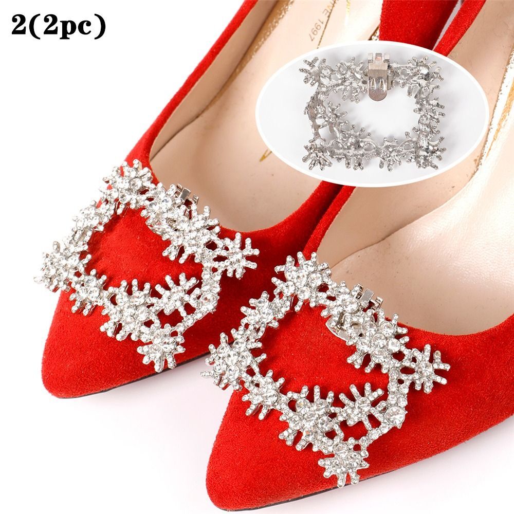 Crystal Bride Charm Buckle Shoes Decorations Shoe Clip Charms Jewelry ...