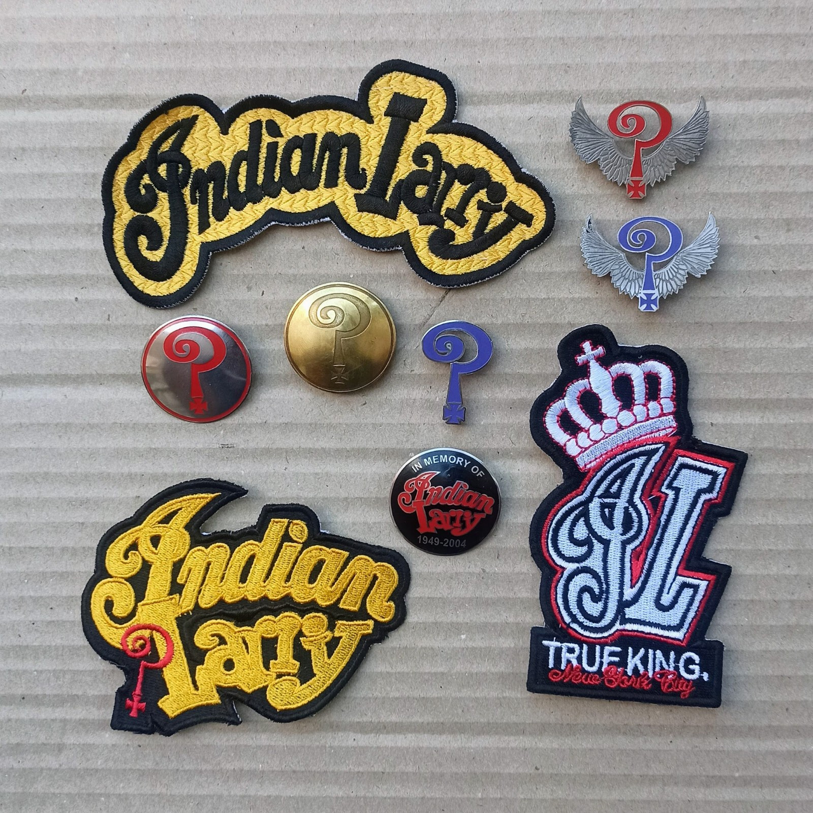 INDIAN Larry Motorcycles Question Mark Cross PIN & Patch Embroidery ...