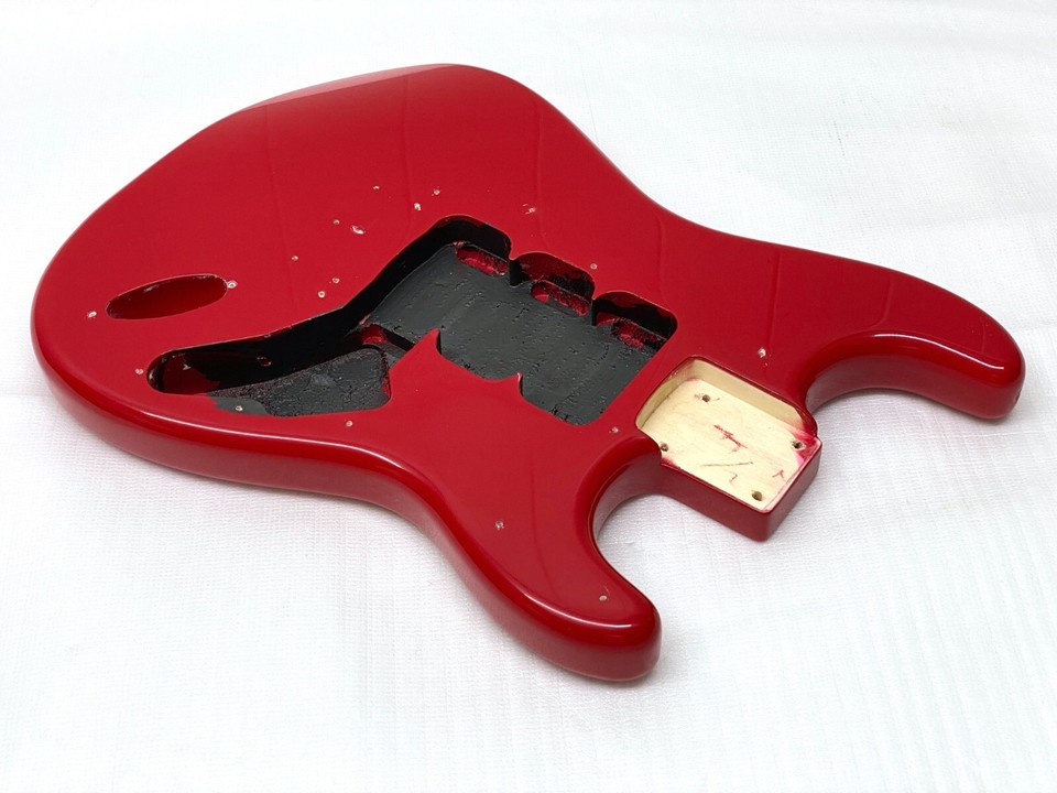 Genuine Fender Squier HARDTAIL STRAT BODY Torino Red Stratocaster ...