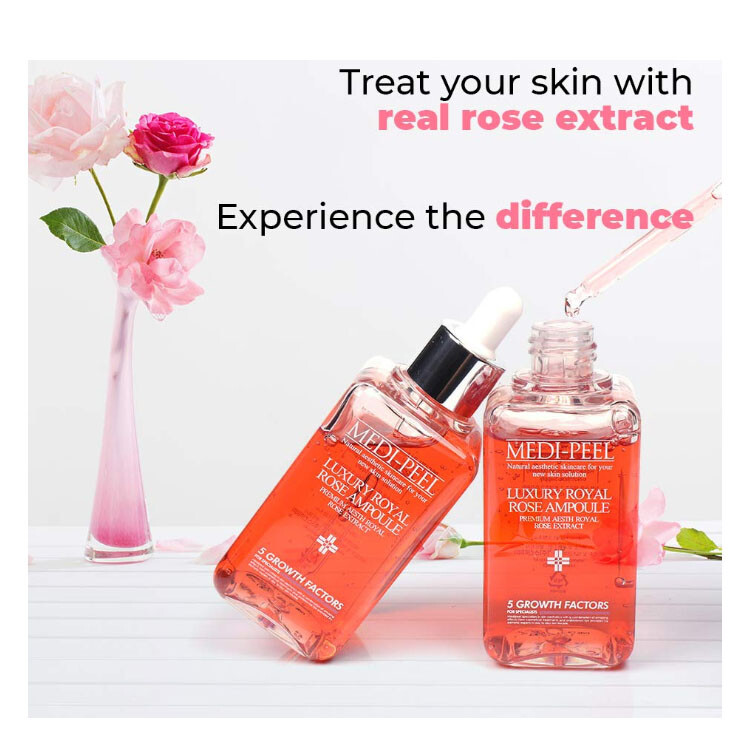 Medi Peel Luxury Royal Rose Ampoule 100ml x 2EA Moisturiser Elasticity ...