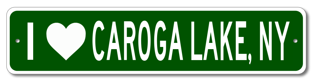 I Love Caroga Lake, New York Metal Wall Decor City Limit Sign ...