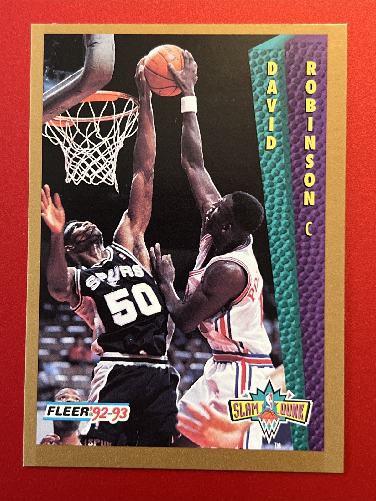 1992-93 Fleer David Robinson Slam Dunk Spurs #288 Basketball Card | eBay