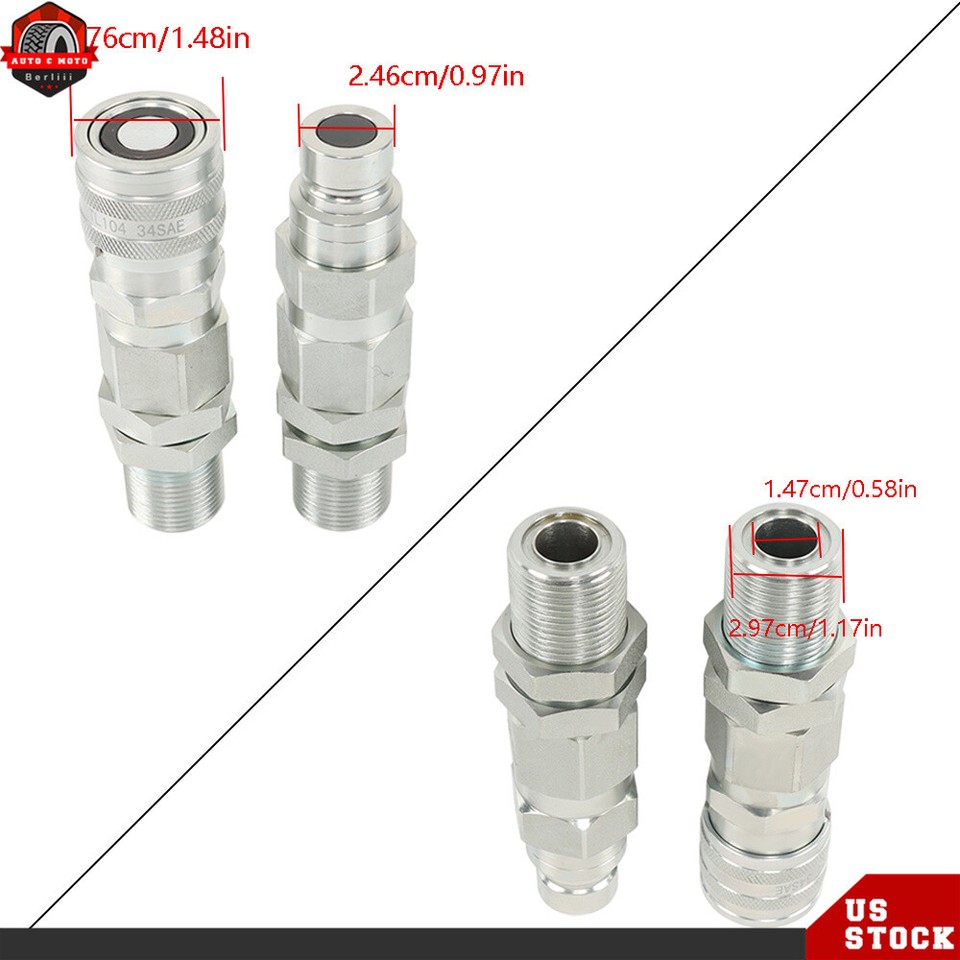 For John Deere 35G 50C 260 325 CT332 Hyd.Quick-Connect Coupler KV13884 ...