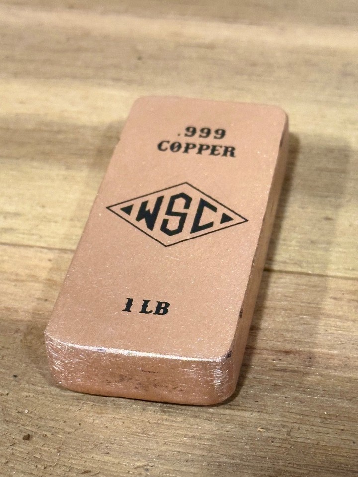 1 lb Pure .999 Copper Bar Customized | Hand poured fine .999 pure ...