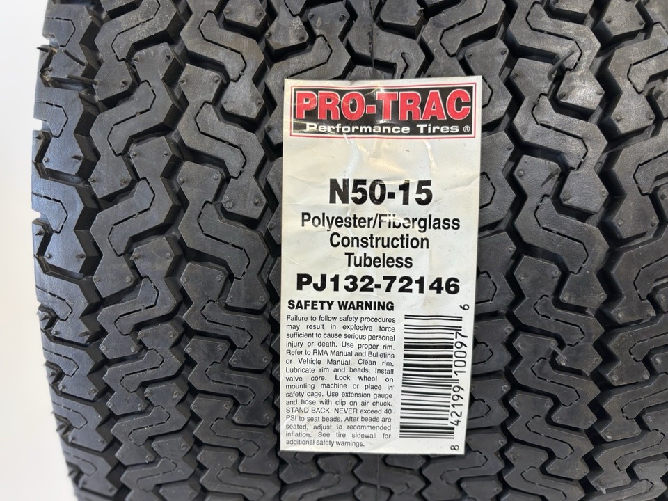 Coker Pro-Trac Tire N50-15 Bias-ply Blackwall DOT Approved Street Pro ...