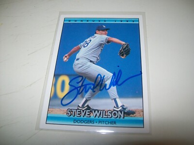 1992 DONRUSS STEVE WILSON AUTOGRAPH SIGNED AUTO #710 LOS ANGELES ...