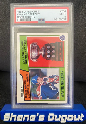 1982-83 O-Pee-Chee Wayne Gretzky Ross Trophy #204 PSA 9 - Mint ...