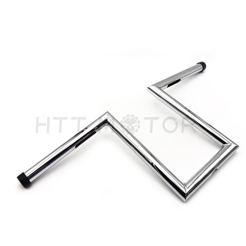 Chrome Z Bar 8" Rise Handlebars For Harley Softail Dyna Sportster ...