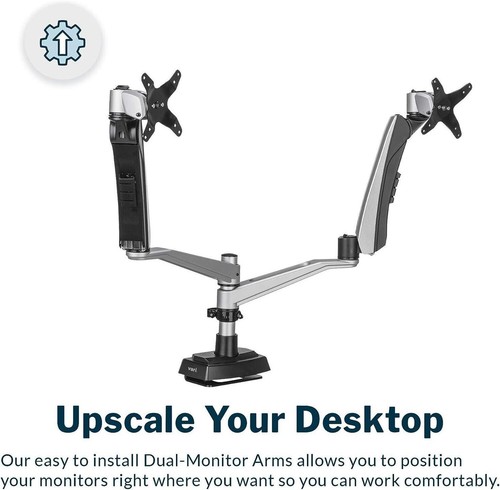 Vari Dual Monitor Arm 48003 VESA Monitor Mount w/ 360 Degree Adjustment ...