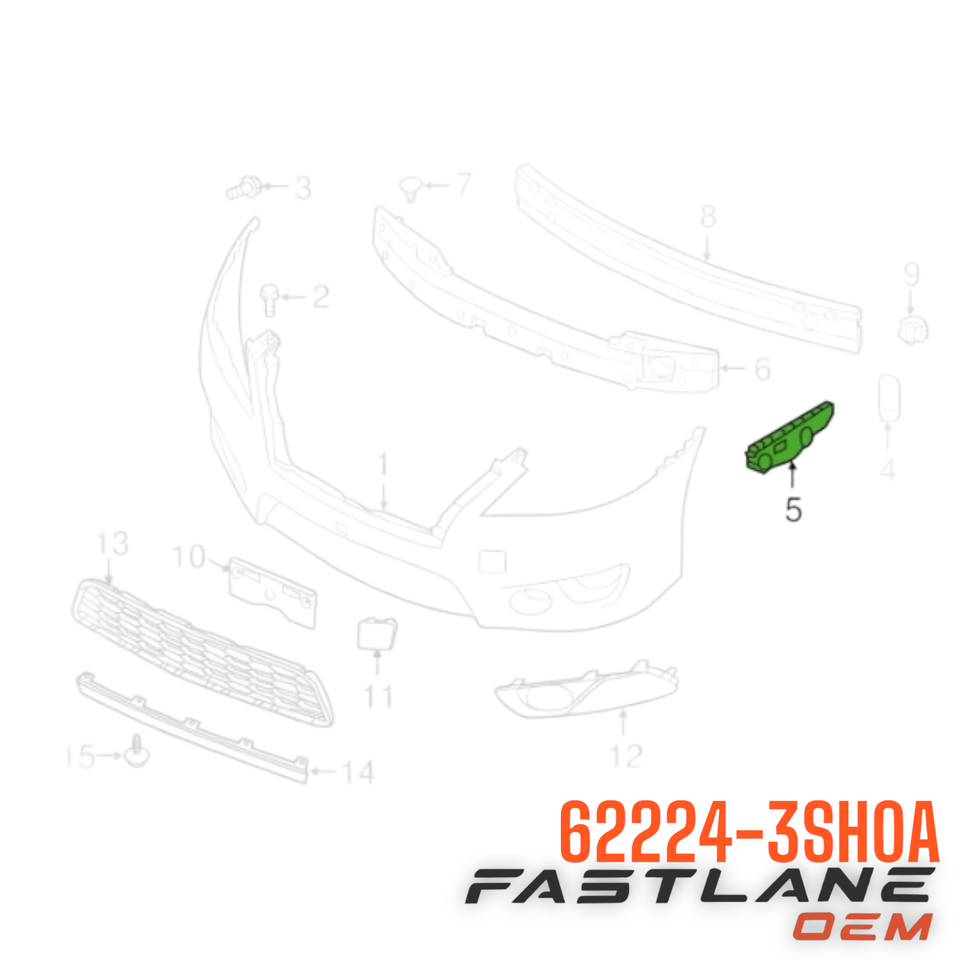 2013-2016 Nissan Sentra Front Right Side Retainer | 62224-3SH0A ...