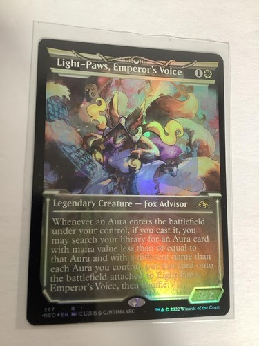 MTG Magic the Gathering Light-Paws, Emperor's Voice Showcase Foil Rare ...