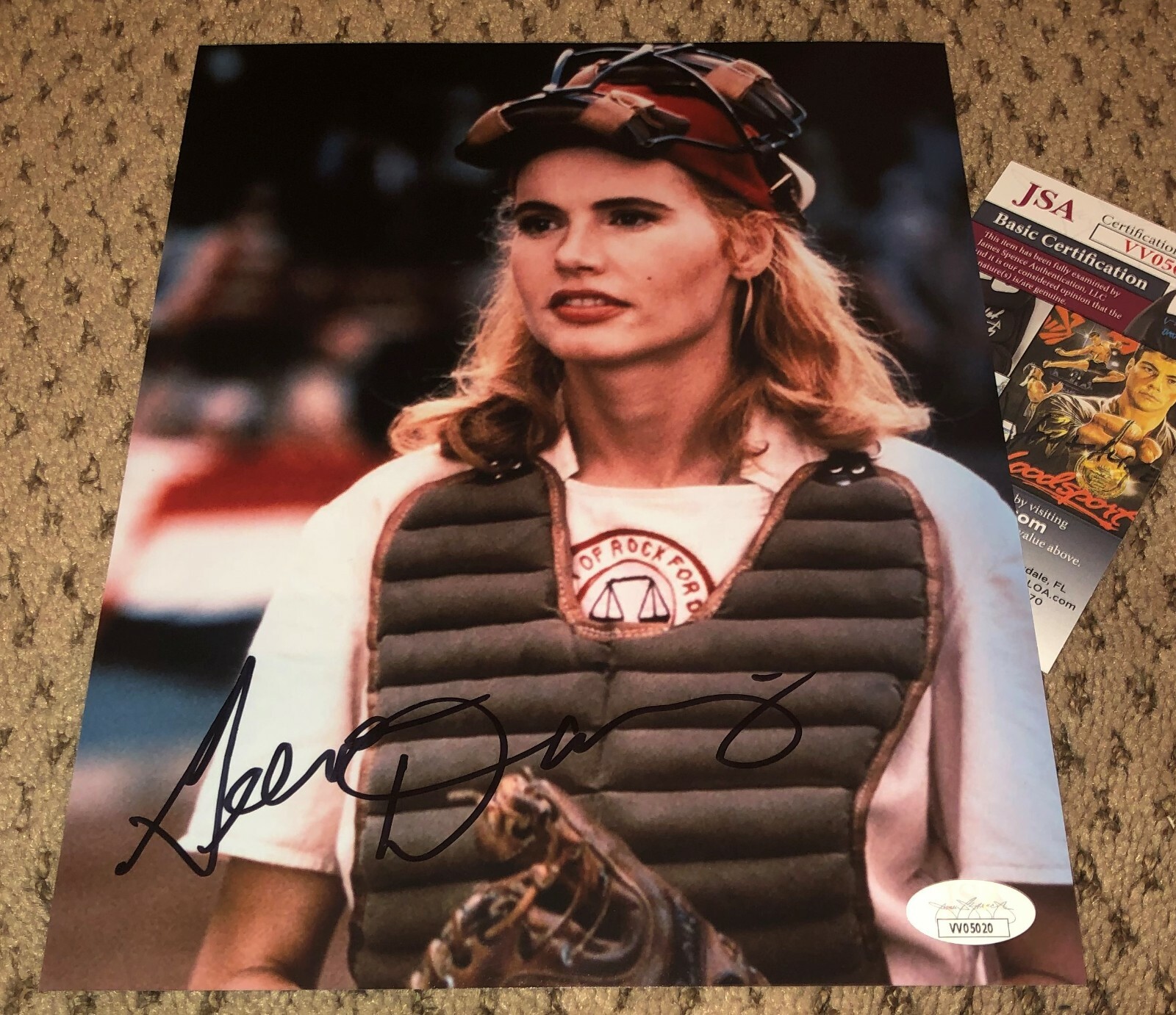 GEENA DAVIS SIGNED 8X10 PHOTO JSA AUTOGRAPH A LEAGUE OF THEIR OWN AUTO ...