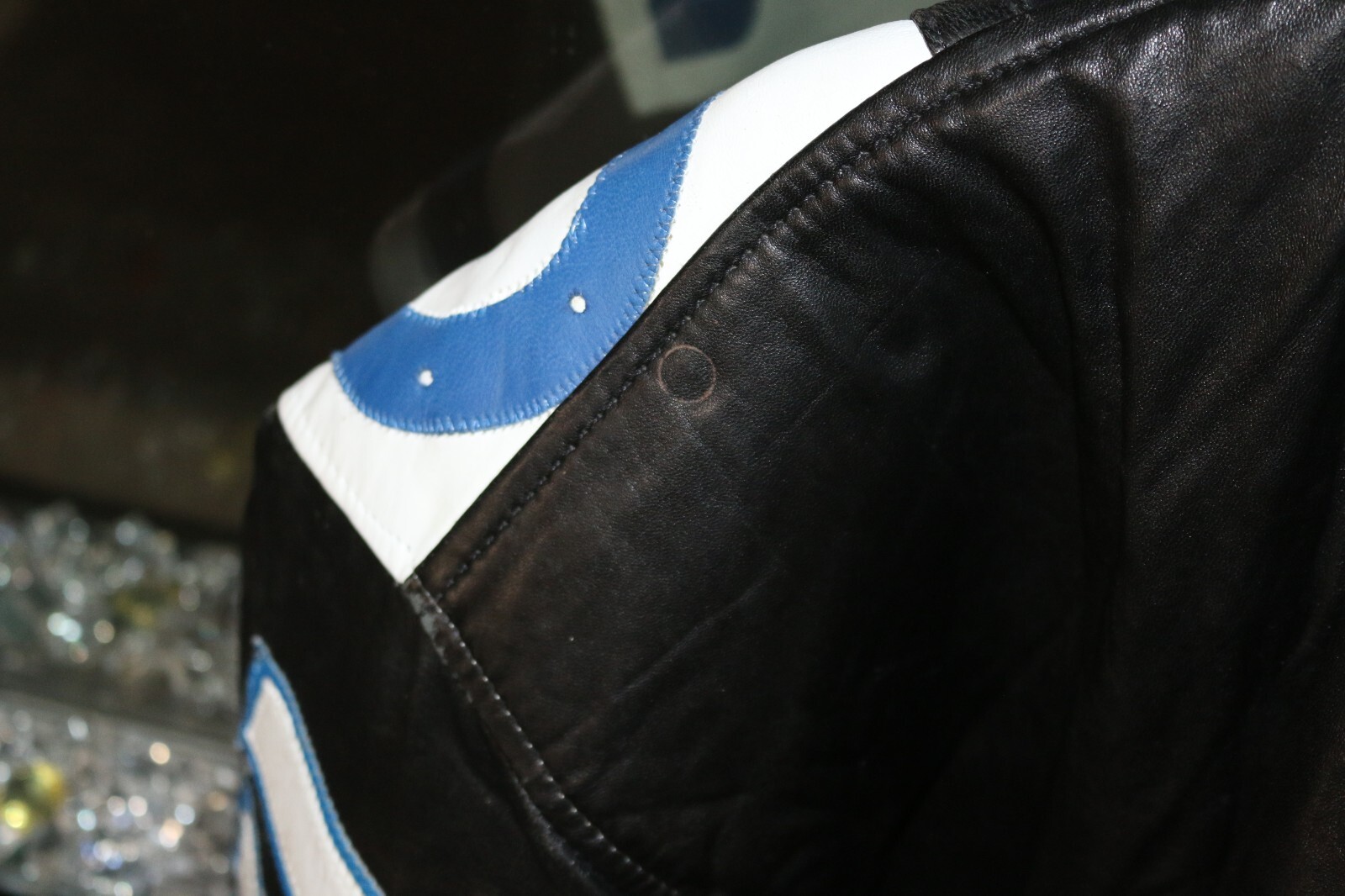 Vintage NFL Football team genuine leather jacket made by Valencia Fina ...