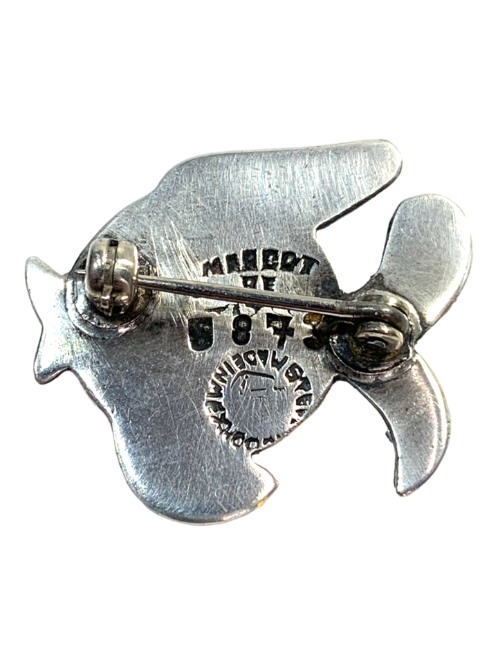Vintage Margo de Taxco 5873 Mexico Sterling Silver & Enamel Fish Brooch ...