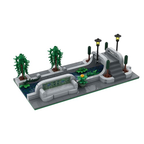 MOC Modern Canal Modular Building Blocks City Streetscape Scene ...