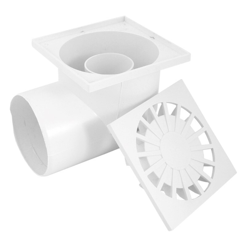 Trapped Shower Gully 150mm x 150mm / 110mm Floor Drain Trap | eBay UK