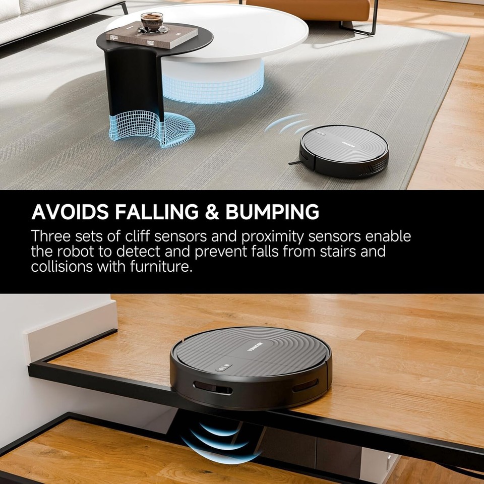 R1 Robot Vacuum Cleaner, Automatic Recharge,Remote Control/APP/Alexa ...