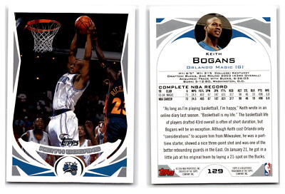 2004-05 Topps #129 Keith Bogans - Orlando Magic | eBay