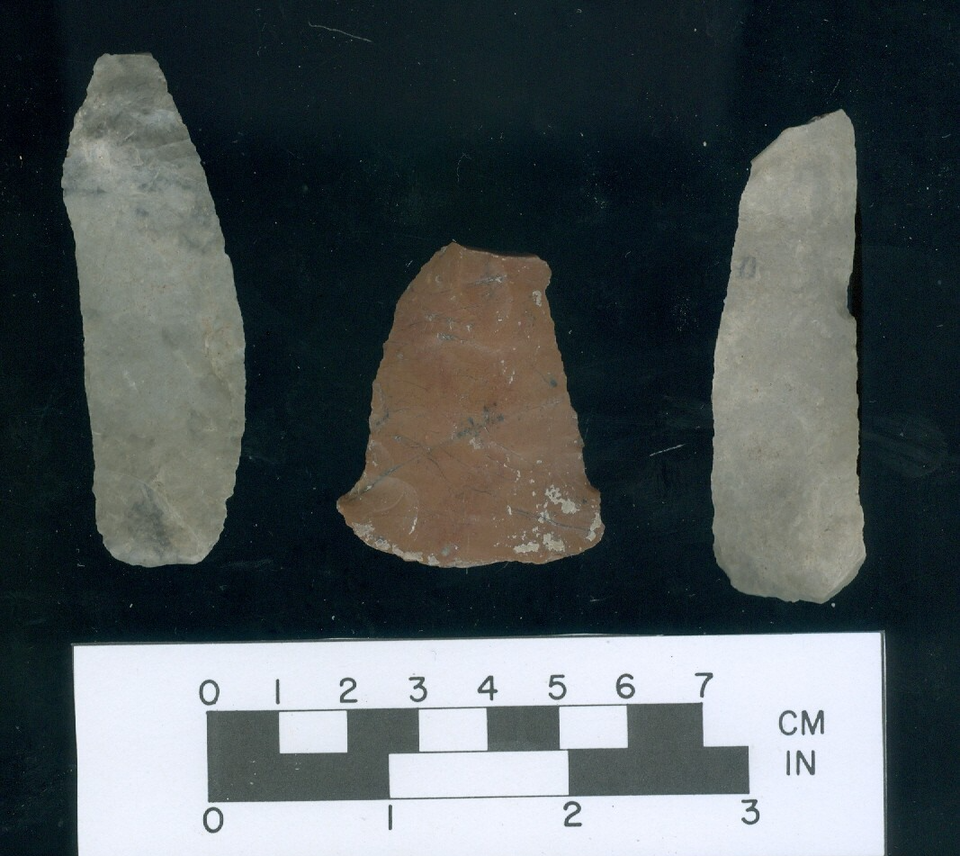 3-Northern Plains/South Dakota large archaic hide scrapers, Winston ...