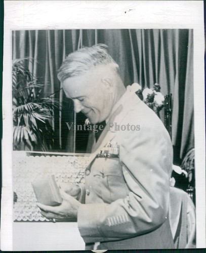 1950 General Joseph Lawton Collins Us Army Chief Staff Wire Photo 5X7 ...
