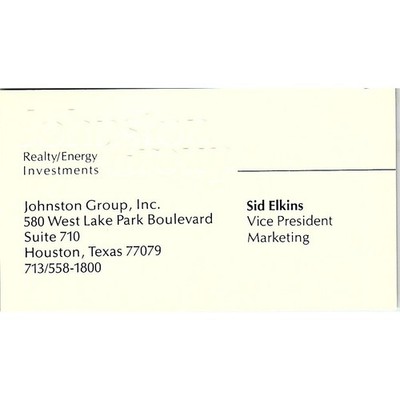 Johnson Group Sid Elkins Realty Energy Investments Houston Business ...