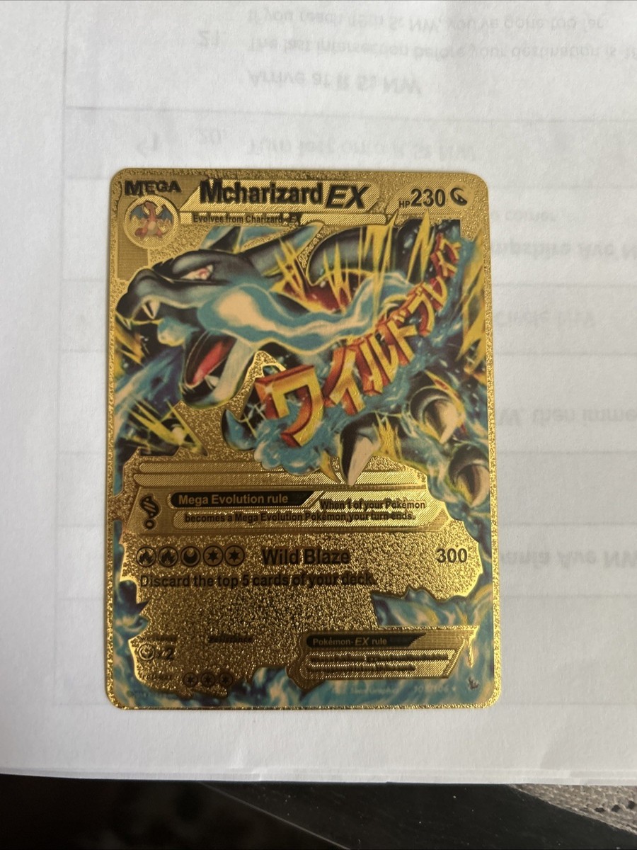 Mega Charizard Card Gold