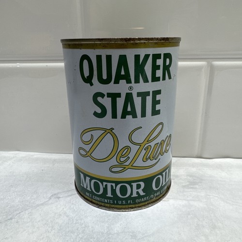 Vintage Quaker State DeLuxe 10W 40 HD Motor Oil 1 Quart Metal Can Ships ...