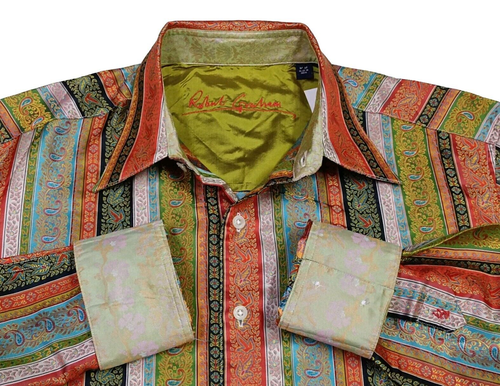 Robert Graham Beautiful Luxury 100% Silk XL Shirt "TheRoyal" Brand NEW ...