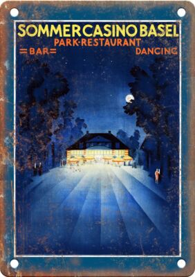 Metal Sign - Vintage Basel Travel Poster - Retro Look Reproduction T401 ...
