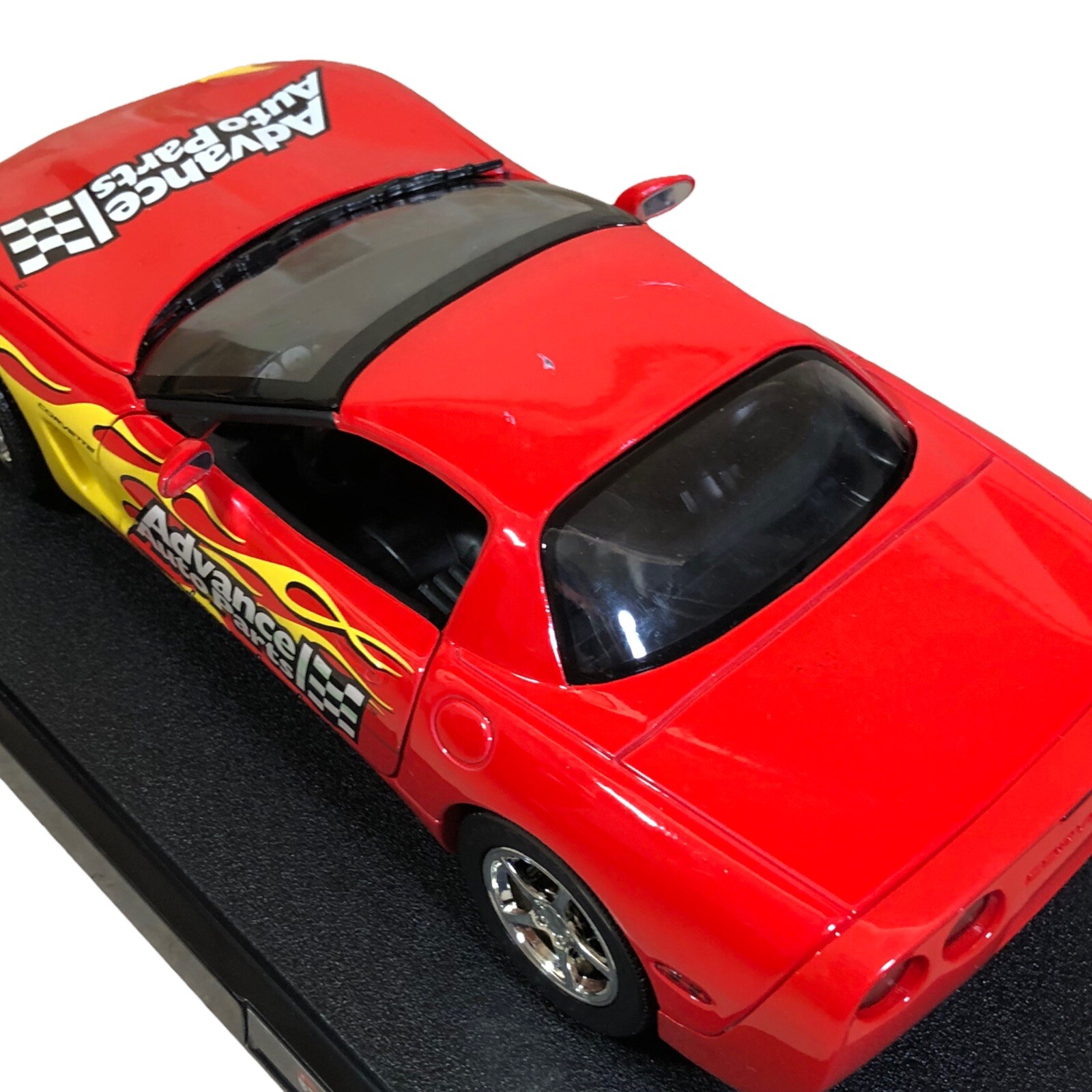 Hot Wheels VTG Custom Candy-Red Yellow Chevrolet C5 Corvette 1:18scale ...