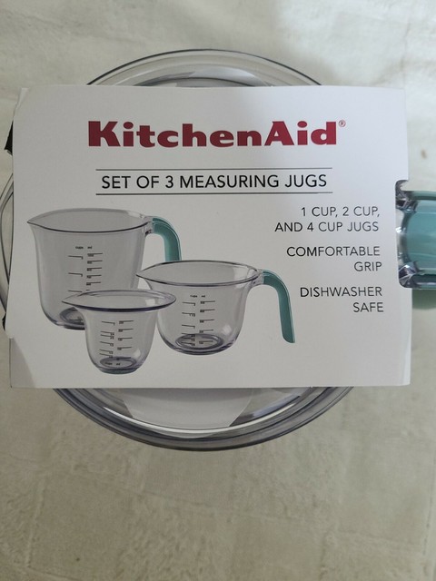 KitchenAid Ko298osaqa Gourmet Measuring Jugs Set of 3 Aqua Sky for sale ...