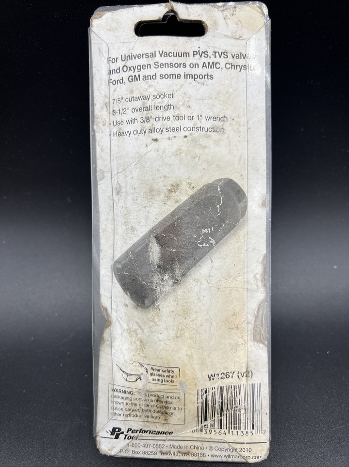 Performance Tool W1267 Oxygen Sensor Socket - Oxygen Sensor Socket ...