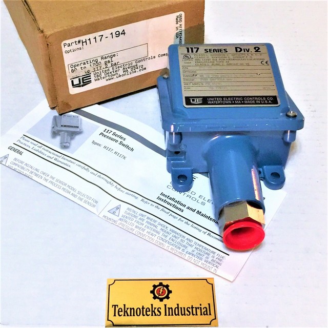United Electric H117-194 Pressure Switch 80-1700psi 250v AC for sale ...