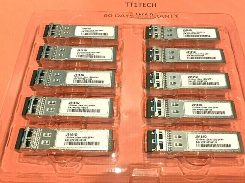 Brand New HPE Aruba J9151D 10G SFP+ LR 10km SMF compatible transceiver ...