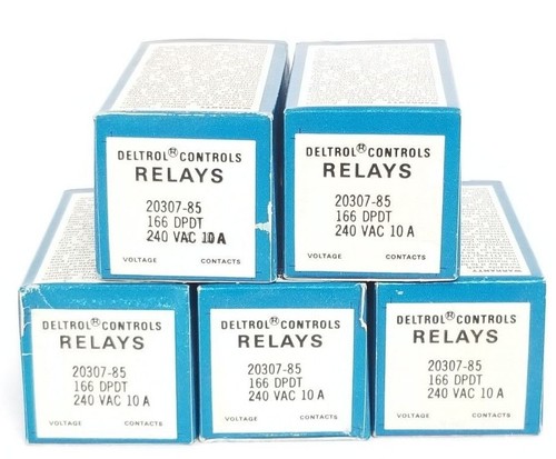 LOT OF 5 NIB DELTROL CONTROLS 20307-85 RELAYS, 2030785, 166 DPDT, 240 VAC, 10A | eBay