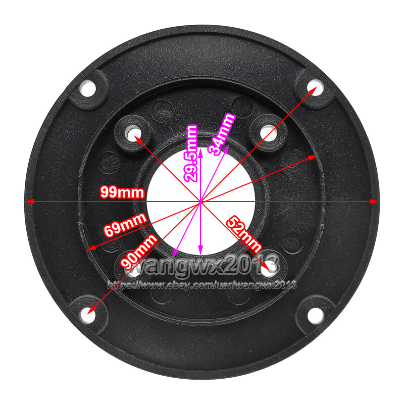 2x 99mm ABS Speaker Tweeter Cover Panel Decorative Circle Fixed Plate ...