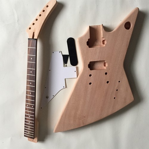 Factory Unfinished DIY Explorer Electric Guitar Body&Neck No Part ...