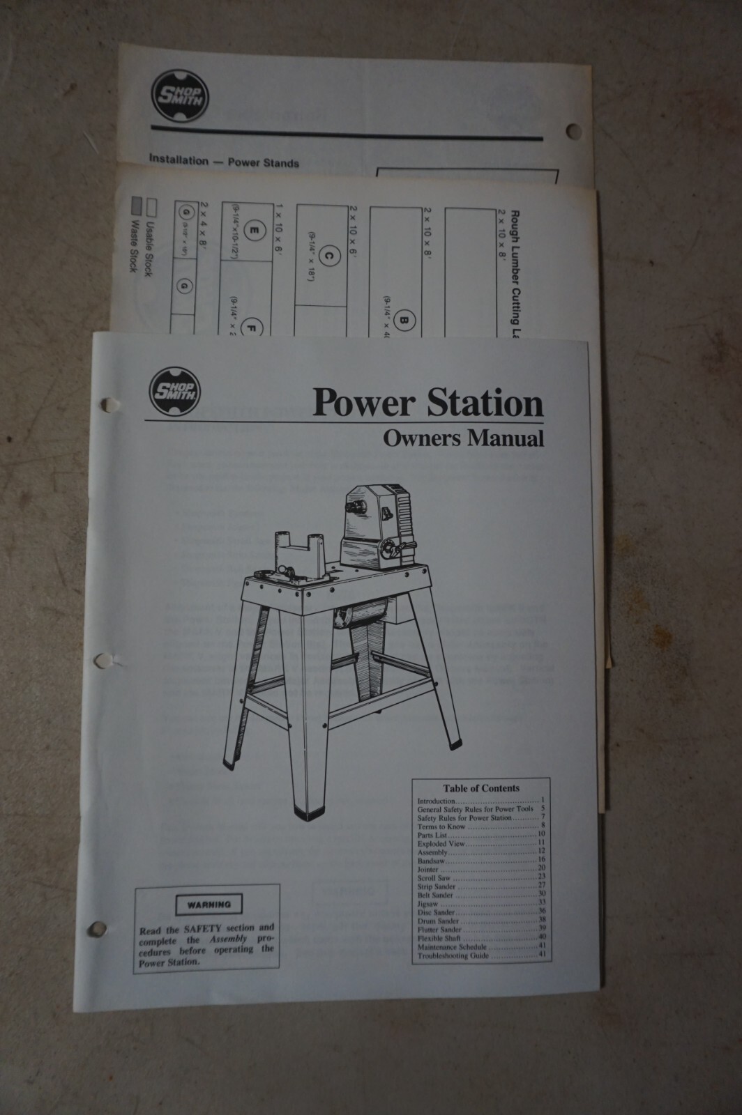Shopsmith Mark V Power Station Manual, Great Shape! | eBay